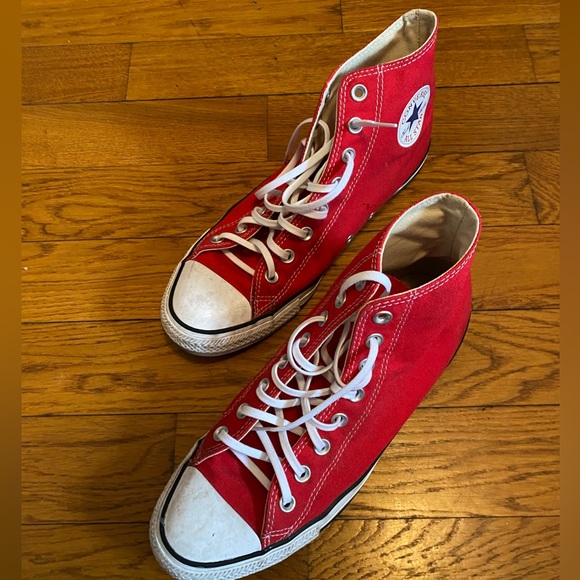 Shoes | Convers Chuck Taylors In Red | Poshmark
